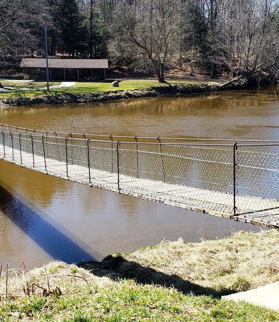 longest swinging bridge michigan ftr