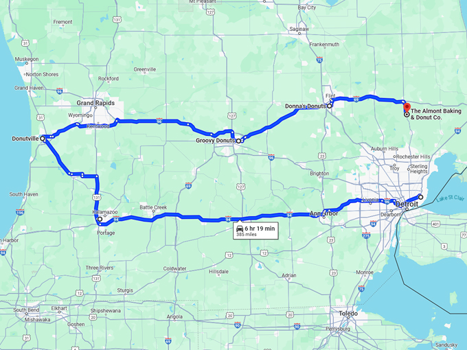 mi donut trail 11 map