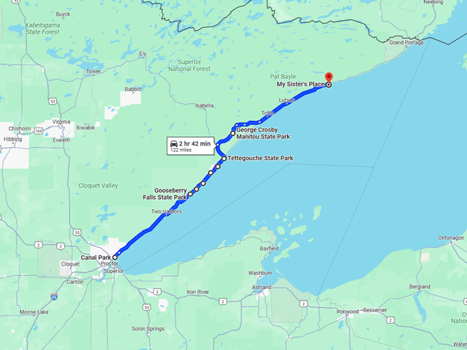 north shore minnesota drive 10 map