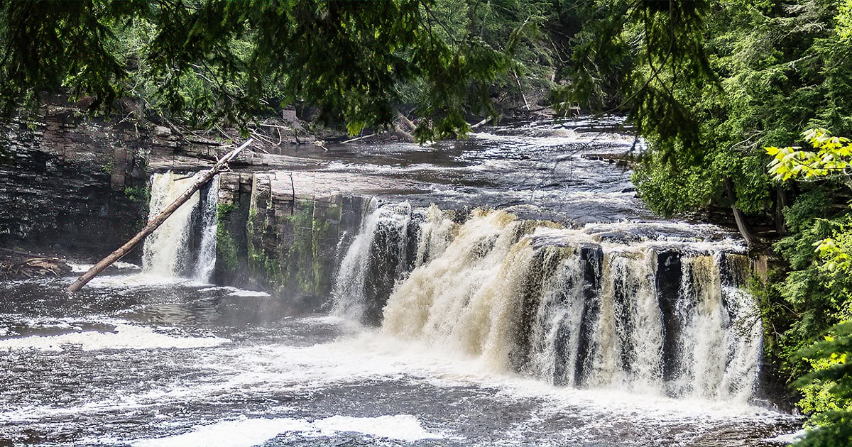 waterfall loop hike michigan ftr