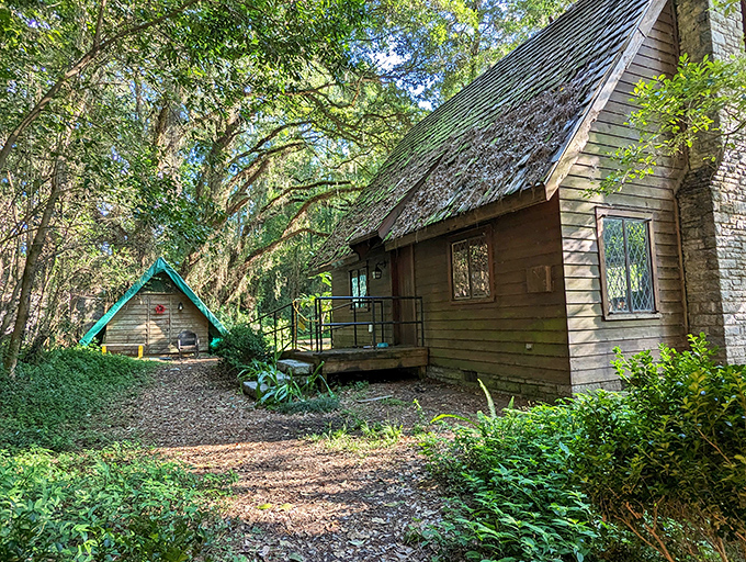The storybook Tudor cottage at Lichgate looks like it was plucked from an English fairy tale and dropped into Florida's lush landscape.