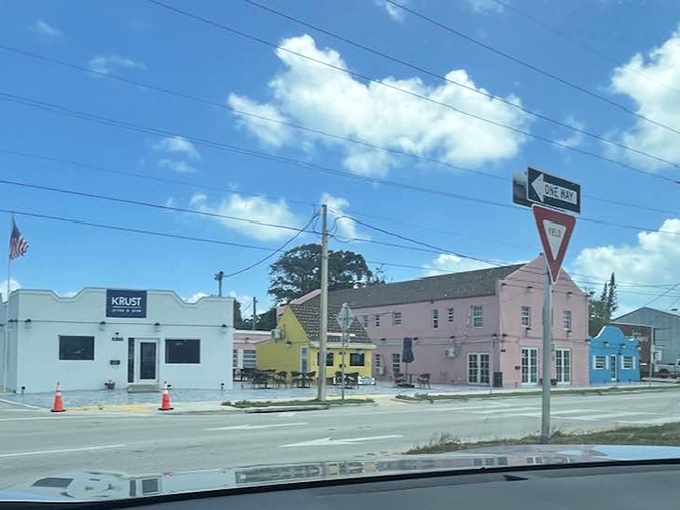 Tavernier's colorful streetscape welcomes visitors with pastel buildings and small-town charm, a perfect introduction to this Keys gem.