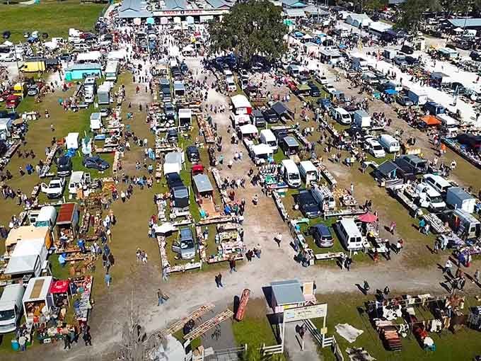 The sprawling wonderland stretches as far as the eye can see, proof that one person's attic cleanout is another's shopping paradise.
