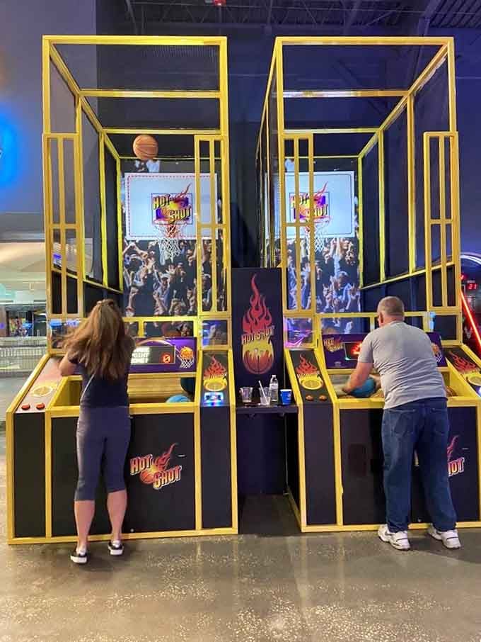 Arcade basketball lets you channel your inner NBA star without the athletic ability, just pure shooting joy and friendly competition.