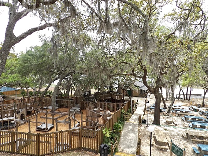 The Geneva Jungle's wooden gazebo emerges from the wilderness like something from a storybook &ndash; nature's perfect meditation spot.