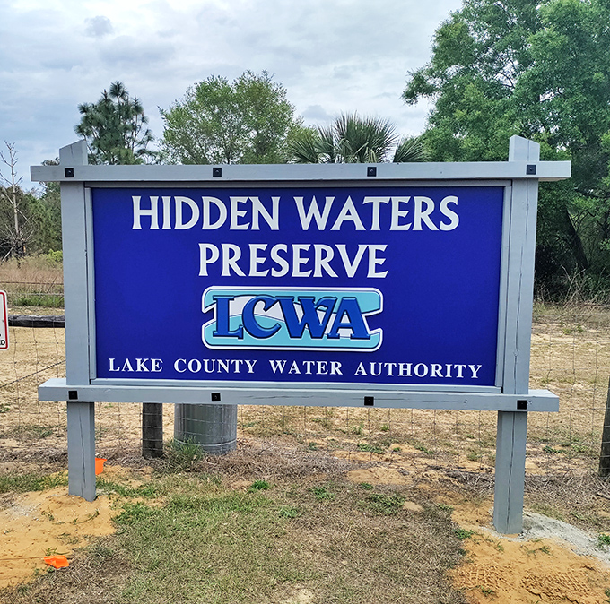 The blue sign stands as a promise &ndash; beyond this point, the modern world fades and Florida's wild heart beats strongest.
