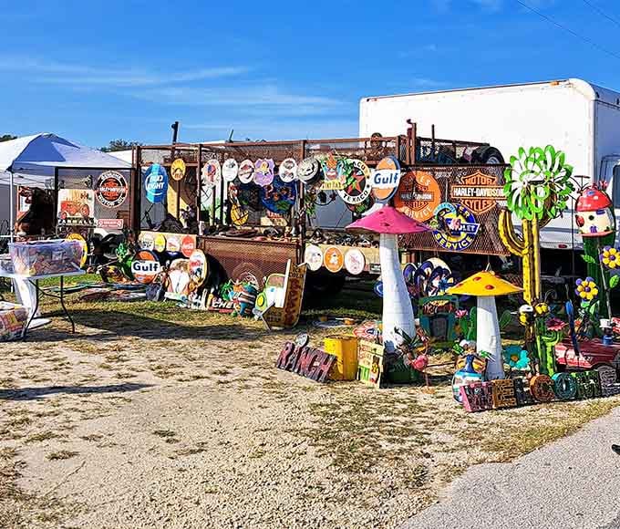 Retro signage that turns your garage into a nostalgic museum, because nothing says character like authentic vintage advertising on your walls.