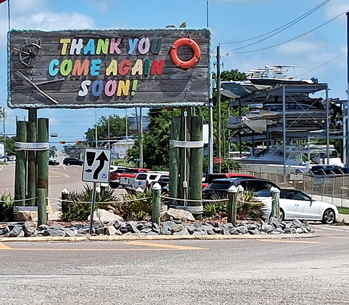 A welcome sign as colorful as the experiences waiting inside &ndash; Florida hospitality in its purest form.