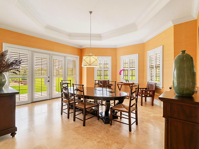 A dining room bathed in golden light where meals become memories and "just one more bite" becomes the evening's most repeated phrase.