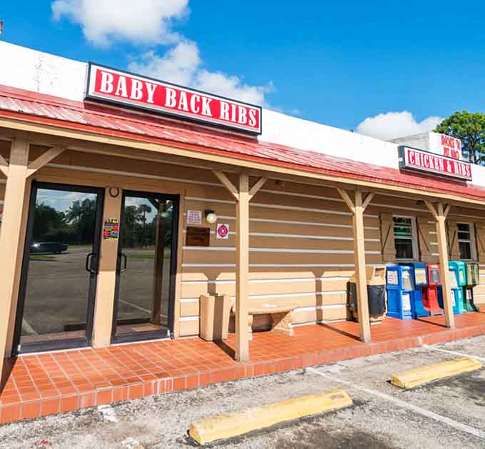 The entrance beckons with promises of smoke, sauce, and the kind of meal you'll remember fondly.