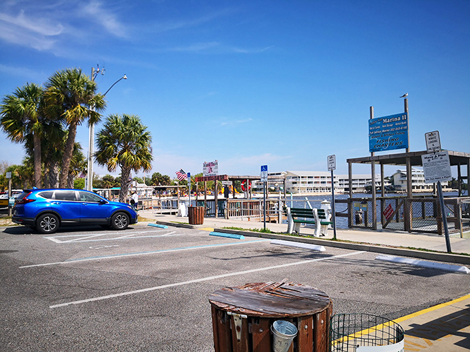 Marina II stands ready for adventure, where boat captains swap stories almost as impressive as the fresh catch.