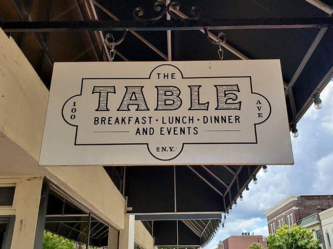 The vintage-inspired signage promises three essential meals and countless memories, all served with a side of DeLand history.