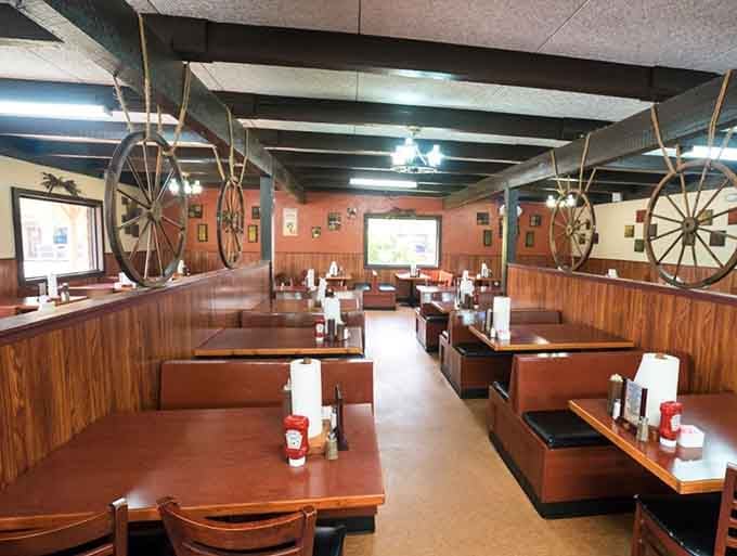Spacious booths mean you can spread out and get comfortable for the feast that's about to happen.