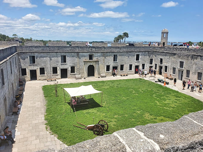 Looking down into the courtyard, you can almost hear the echoes of military commands and daily life from long ago.