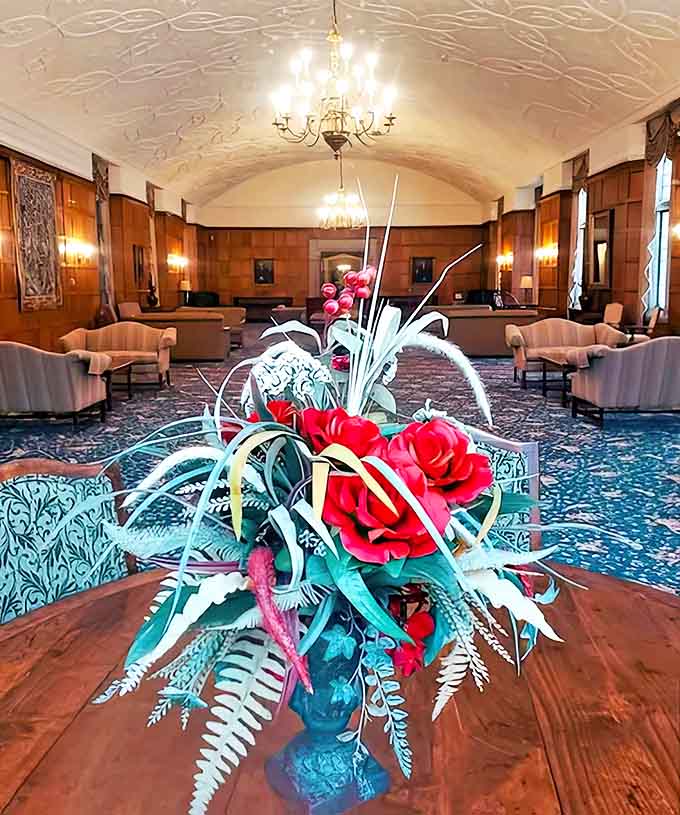 This elegant common room offers a refined retreat from legal studies, where comfortable seating and warm wood paneling create an atmosphere of distinguished comfort.