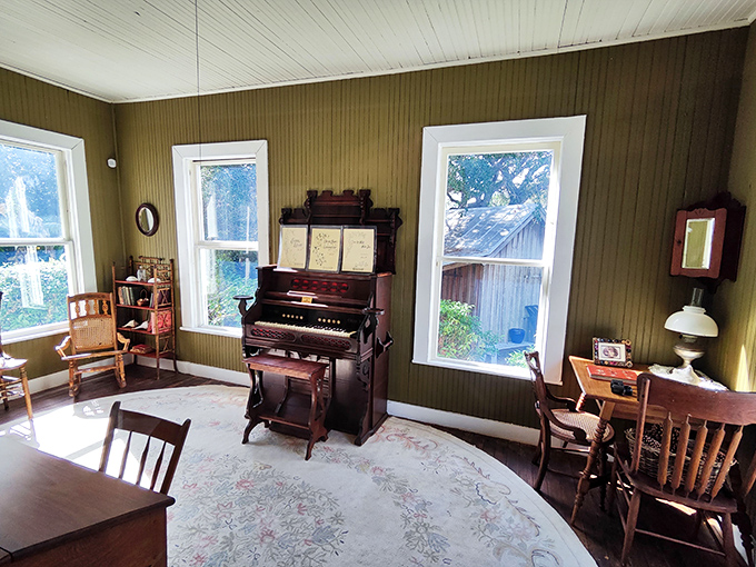 This vintage instrument in the keeper's quarters reminds us how lighthouse families created moments of joy in their isolated maritime world.