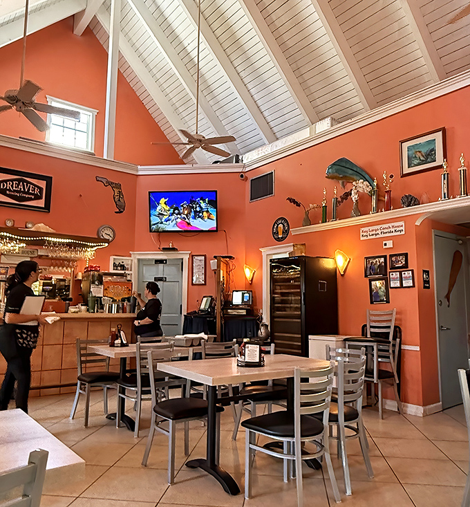 Where coffee meets craftsmanship &ndash; a counter that serves as command central for morning transformations from sleepy tourists to satisfied explorers.