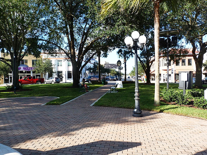 Brick pathways wind through downtown like red ribbons connecting the various attractions, proving that walkability doesn't require complicated urban planning, just thoughtful design and decent sidewalks.