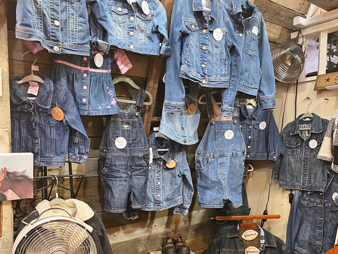 Denim history hangs in neat rows&mdash;each jacket having lived a life before yours, just waiting for new adventures to fade into its fibers.