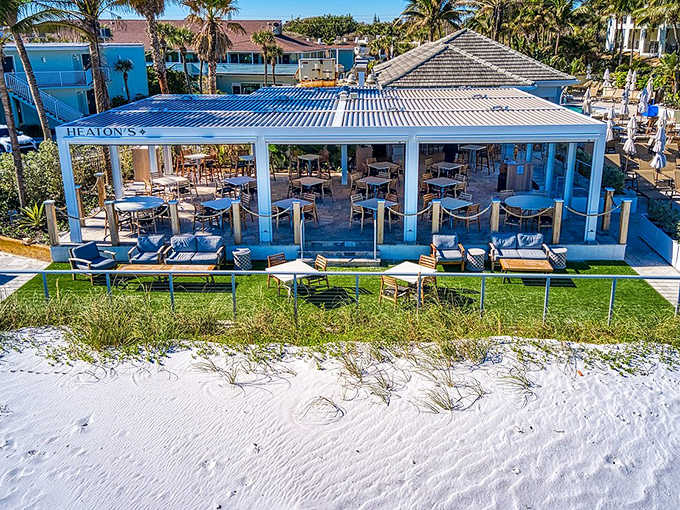 Healon's beachfront dining at Kimpton Vero Beach Hotel & Spa offers front-row seats to nature's daily masterpiece. Ocean breezes included at no extra charge!