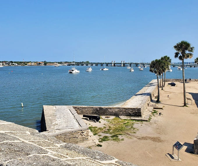 Modern bridges and ancient fortresses coexist peacefully, proving that old and new can share the same spectacular view.