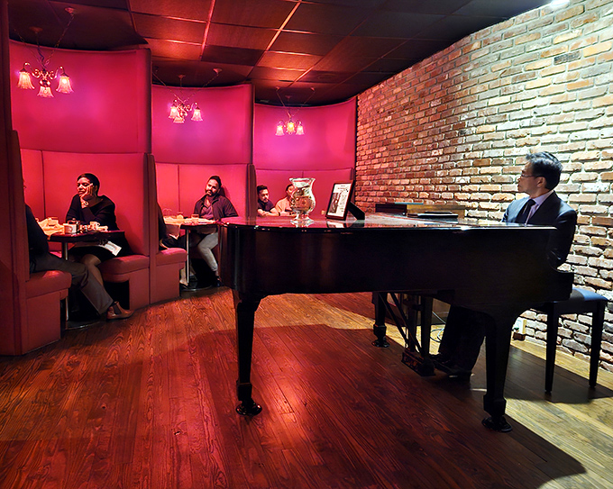 Live piano music fills the space with melodies that make your dessert taste even better, if that's scientifically possible.