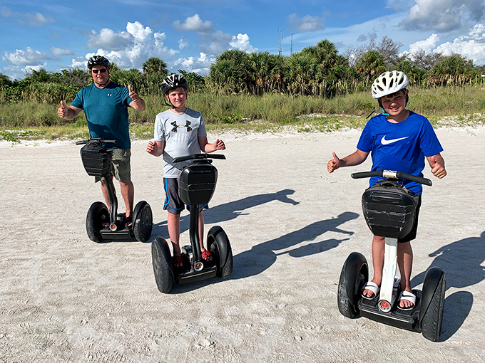 Segway ride: Modern transportation meets old Florida landscapes as these riders glide effortlessly across paths less traveled.