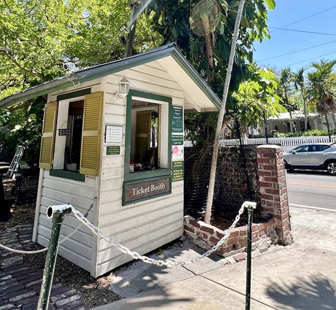 Your journey begins here&mdash;the humble ticket booth, gateway to one of America's most fascinating literary shrines.