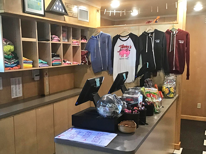 The merchandise corner offers t-shirts and hoodies &ndash; the ultimate souvenir that says "I've discovered something special in Daytona Beach."