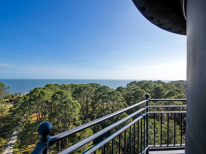 From this height, you can see why sailors relied on this beacon &ndash; and why photographers can't resist its perfect framing.