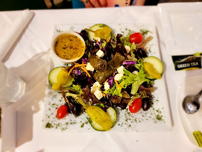 This salad brings more color to the table than the most flamboyant Victorian bathing costume ever did to these historic waters.