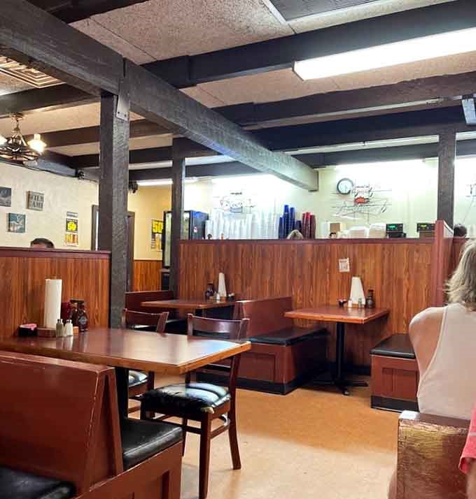 Clean, comfortable seating where the only thing you need to worry about is which meat to try first.