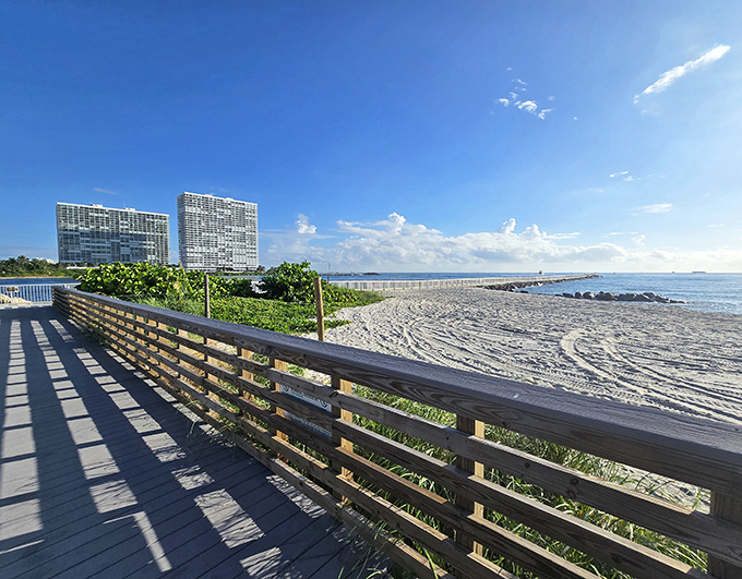 Nature's perfect viewing platform &ndash; the wooden walkway offers front-row seats to the endless dance between land and sea.