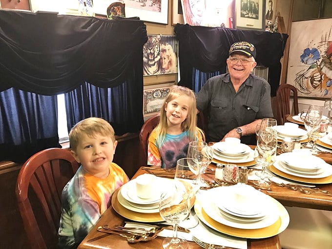 Generations gather around tables where memories are made between bites of delicious food in this unique setting.
