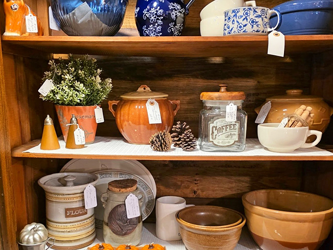 Vintage kitchenware stands ready for duty&mdash;these aren't just cooking vessels; they're time machines to grandma's Sunday dinners and holiday feasts.
