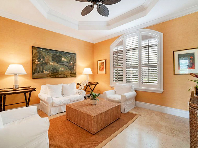 Warm hues and natural textures create intimate conversation spaces where "I could live here forever" becomes the room's most frequent echo.