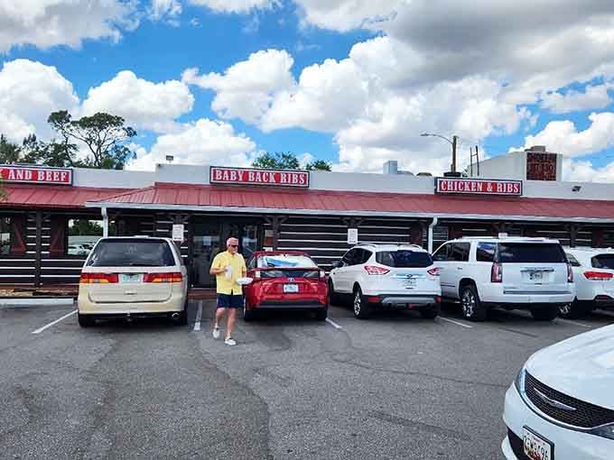 A full parking lot is always a good sign, especially when you're hunting for authentic barbecue.