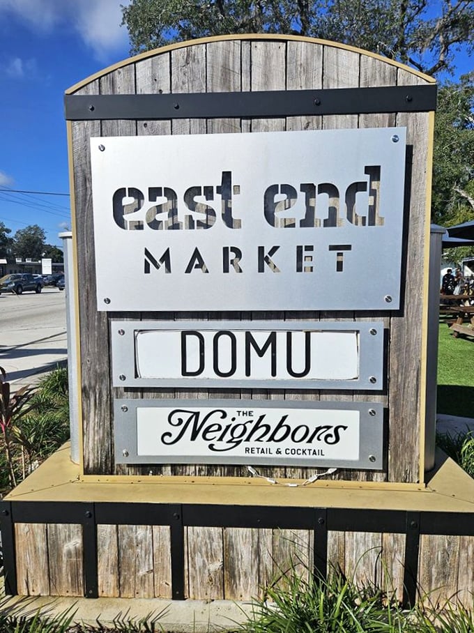 The market's rustic signage promises more than shopping &ndash; it's an invitation to join a community of food lovers and makers.