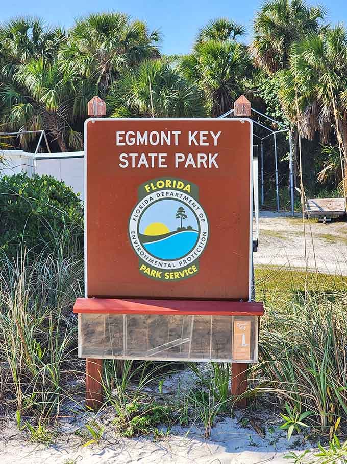 The official welcome sign to a place where "state park" feels like an understatement for this much natural and historical treasure.