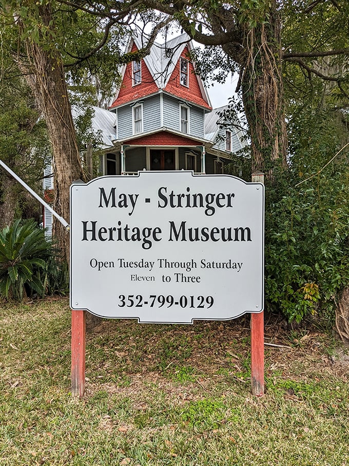 The welcoming sign invites the curious to explore Florida's most haunted house, where history and the supernatural intertwine daily.