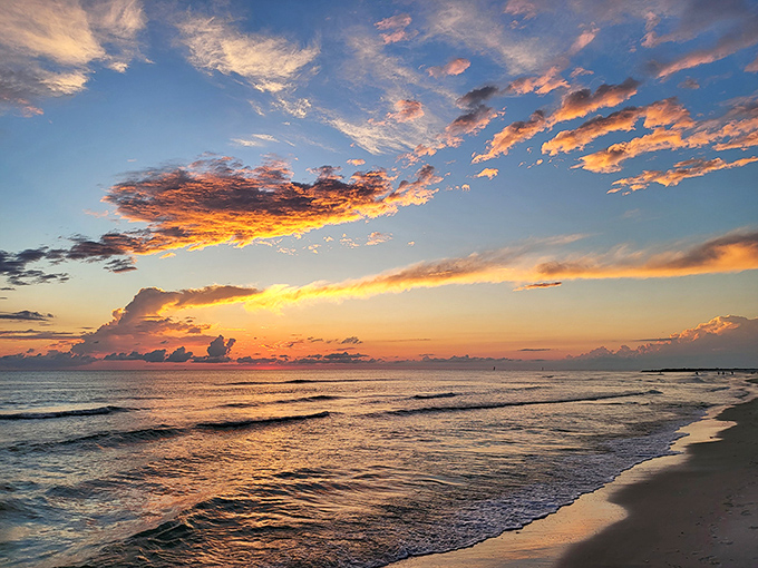 Nature's nightly light show &ndash; where sunset colors seem impossibly vivid and everyone briefly becomes a philosopher contemplating beauty.