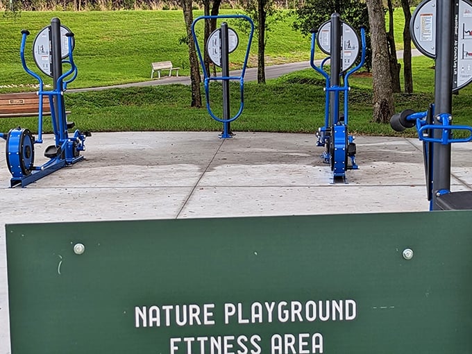 Outdoor fitness equipment blends into the landscape, offering the chance to work on your summer body while actually enjoying summer.