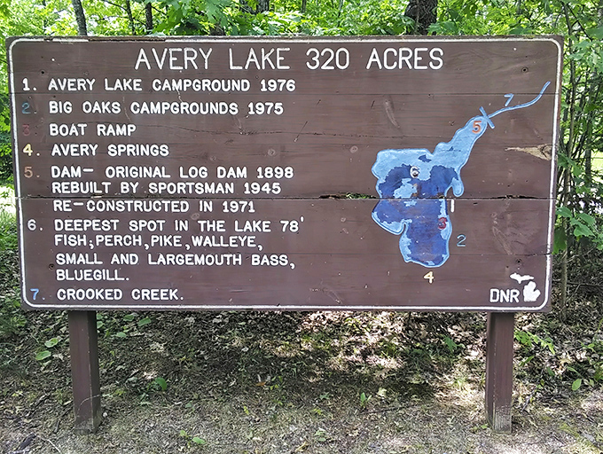 The sign tells the facts, but can't possibly capture the magic that awaits beyond &ndash; 320 acres of pure Michigan bliss.