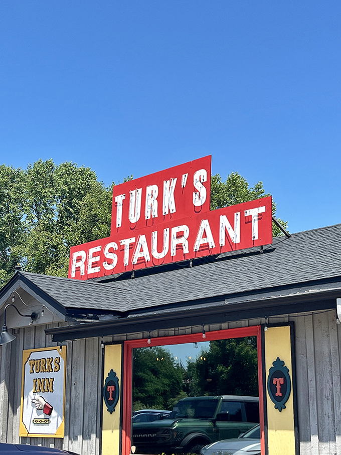 Signage: Like a beacon for hungry souls, that weathered red sign has guided generations of diners to one of Michigan's most beloved hidden treasures.