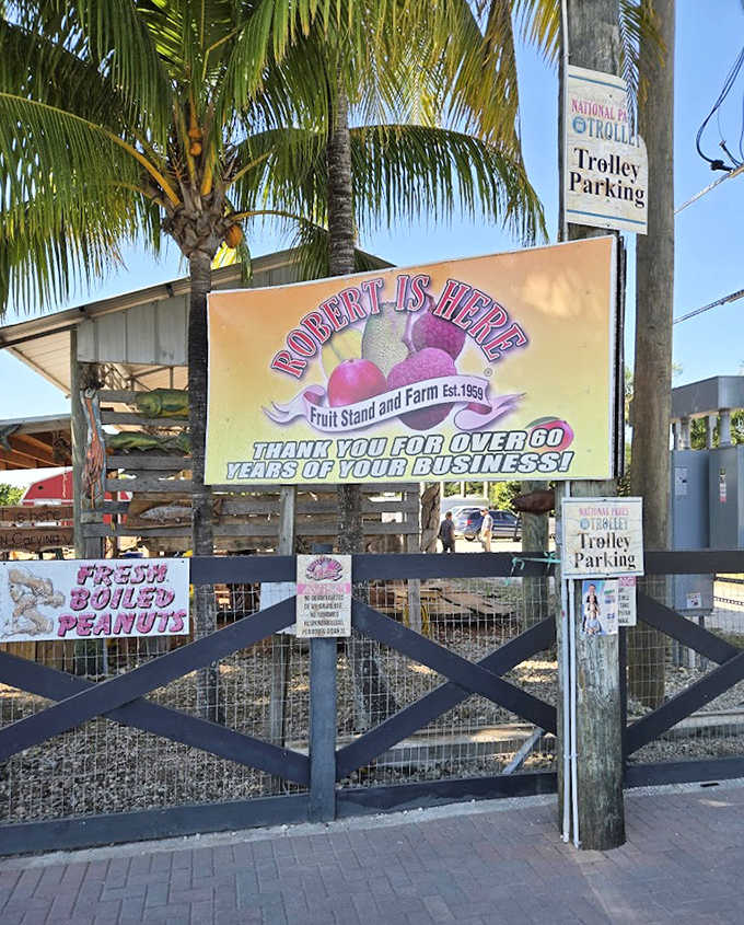 Sixty years and counting! This sign celebrates a Florida institution that's been introducing visitors to exotic fruits since 1959.