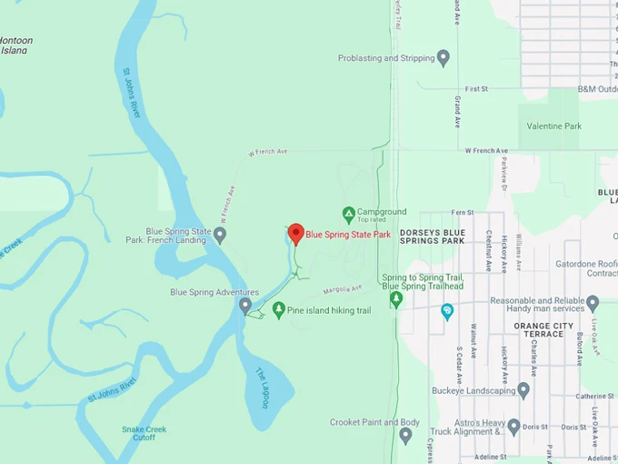 16. blue spring state park map