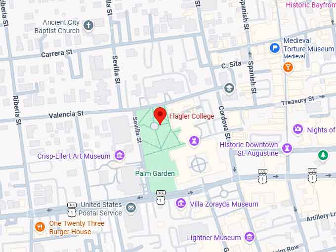 16. flagler college map