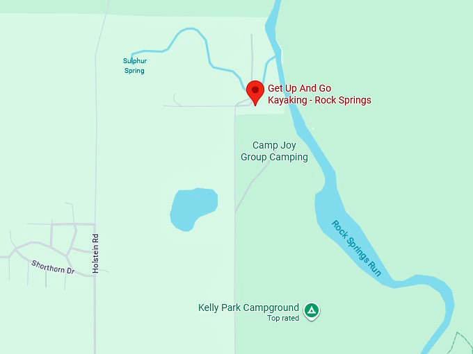 get up and go kayaking rock springs map