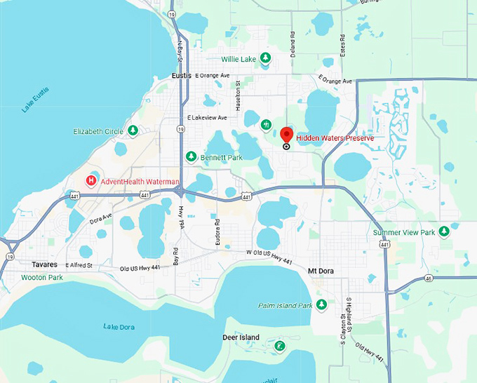 16. hidden waters preserve map