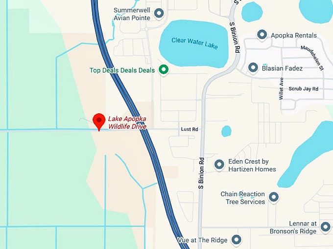 16. lake apopka wildlife drive map
